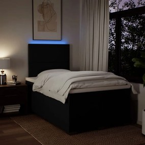 Box spring postel s matrací černá 120x190 cm textil 3292722