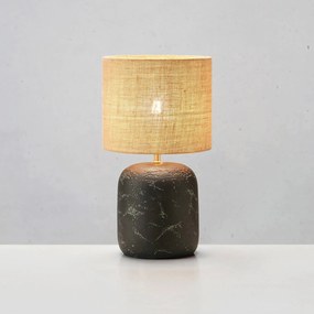 Stolní lampa Montagna, beton, juta, výška 32 cm