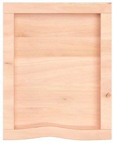 Nástěnná police 40x50x(2-4) cm neošetřené masivní dubové dřevo - Default Title