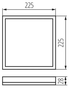 Kanlux 31530 - LED Stropní svítidlo AZPO LED/12,3W/230V 22,5x22,5 cm IP54 bílá