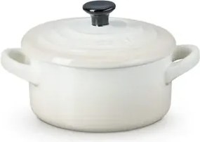 Le Creuset Mini hrnec s poklicí 10 cm bílá