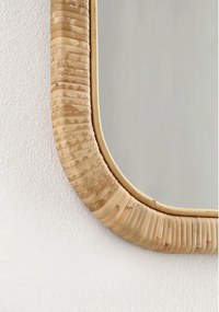 Nástěnné zrcadlo s ratanovým rámem 50x70 cm Hakima – Bizzotto