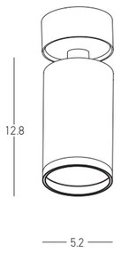 Zambelis S123 stropní bodové svítidlo, pískově bílé, 1xGU10, 12,8cm