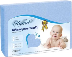 Bellatex Dětské JERSEY prostěradlo Modrá 60x120 cm