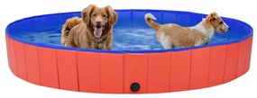Skládací bazén pro psy červený 200 x 30 cm PVC - Default Title