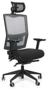 Kancelářská židle X5H černá E1/šedá G51/černá G52 Z0 F černý plast s podhlavníkem