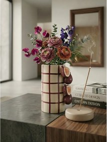 Fialová/krémová keramická váza (výška 21 cm) Havor – Yes Everyday