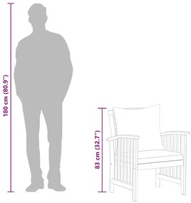 vidaXL Marketos Zahradní židle s poduškami 2 ks masivní akáciové dřevo