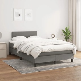 Box spring postel s matrací tmavě šedá 120x200 cm textil,  3139882