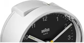 Braun BC01 bílá  černá / Klasický budík / 1x AA baterie