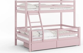 Rkids | Patrová postel Koro 90/140x190 Růžová