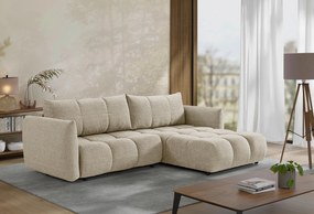 XXXLutz ROHOVÁ ROZKLÁDACÍ POHOVKA, plast, textil, kompozitní dřevo, cappuccino MID.YOU - Online Only sedačky - 000694010306