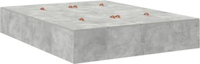 Rám postele s úložným prostorem Betonově šedá 150 x 200 cm 3335384