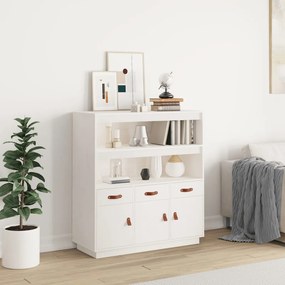 vidaXL Skříň highboard bílá 100 x 40 x 108,5 cm masivní borové dřevo