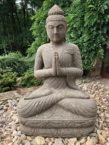 Ručně tesaná socha Buddha ze sopečného kamene 80 - 150 cm 80 cm