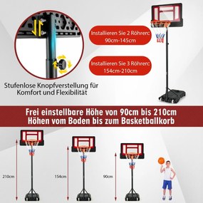 Costway Basketbalový koš pro děti odolný proti povětrnostním vlivům