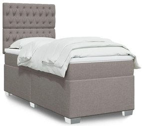 Box spring postel s matrací taupe 90x200 cm textil 3290382