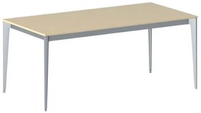 Kancelářský stůl PRIMO ACTION, šedostříbrná podnož, 1800 x 900 mm, bříza