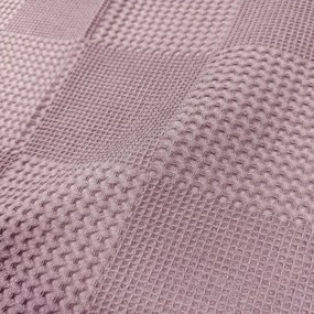 Ervi 100% Bavlněný multifunkční deka-přehoz na postel Waffle - Levandulový