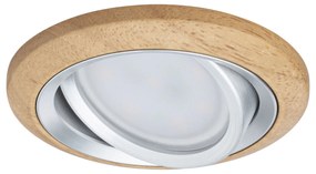 Paulmann 92239 Lanati Coin, set dřevěných bodovek s hliníkem, 3x6W LED 2700K, prům. 8,4cm
