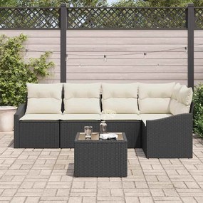 Set pohovek 6 ks Černá polyratan 3346727