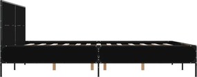Rám postele černý 135 x 190 cm kompozitní dřevo a kov 3280027