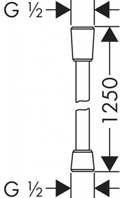 Hansgrohe Isiflex - Sprchová hadice 125 cm, kartáčovaný černý chrom 28272340