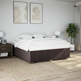 Rám postele bez matrace tmavě hnědý 180 x 200 cm textil 3284856
