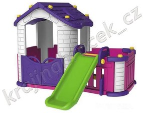 RkToys zahradní domeček + skluzavka