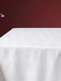 Sinsay - Vánoční ubrus se sněhovými vločkami - bílá