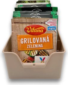ALTOM Organizér na koření v sáčcích, zásobník, BEN3 - mocha, 20x14x8