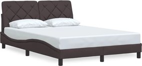 Rám postele bez matrace tmavě hnědá 120 x 200 cm textil 3310590