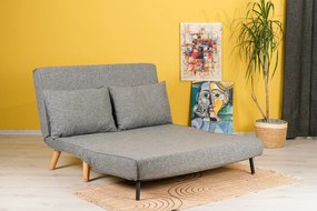 Hanah Home Rozkládací dvoumístná pohovka FOLDE světle šedá 120 cm