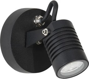 NV 9971451 Venkovní nástěnné svítidlo FEND černý hliník a sklo LED 5W 3000K 100-240V 21st. IP65 - NOVA LUCE