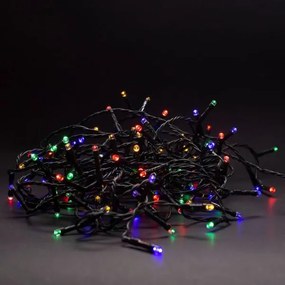 LED vánoční řetěz 9m, venkovní, vícebarevný, 120 LED, 3,6W, do zásuvky, dálkové ovládání
