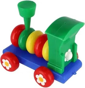 Směr Lokomotiva na šroubování / Tahací hračka / Plast / 20 cm / 2+