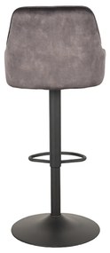 LABEL51 sametová barová židle FENDER antracit CM-55.024
