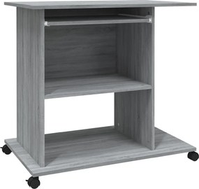 vidaXL Počítačový stůl 80 x 50 x 75 cm dřevotříska [802898] Barva: Šedá