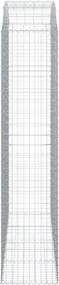 Klenutý gabionový koš 200 x 50 x 220/240 cm pozinkované železo 153481