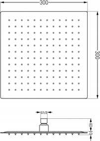 Mexen Cube, podomítková vanová/sprchová sada DR02 s dešťovou sprchou 30cm, bílá, 77503DR0230-20