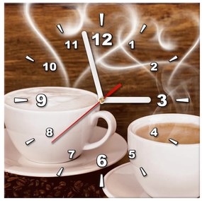 Gario Obraz s hodinami Romantika při kávě Rozměry: 30 x 30 cm