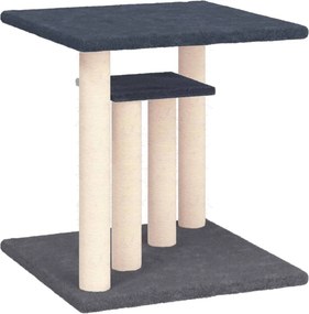 Škrabadlo pro kočky s plošinami tmavě šedé 50 cm 172045