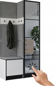 Šatní skříň EDEN 11 bílý + šedý Vzor 1