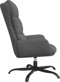 Relaxační křeslo světle šedé textil 341176