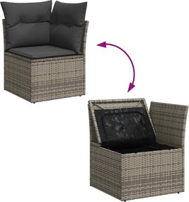 Set pohovek 6 ks Šedá polyratan 3354778