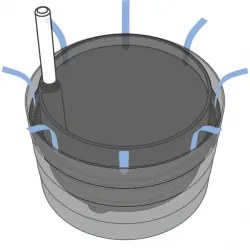 Samozavlažovací závěsný květináč (žardina) Berberis 26 cm, terakota