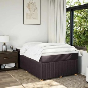 Box spring postel s matrací tmavě hnědá 120x200 cm textil 3285563
