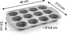 TESCOMA Silikonová forma s kovovým okrajem DELÍCIA, 12 muffinů