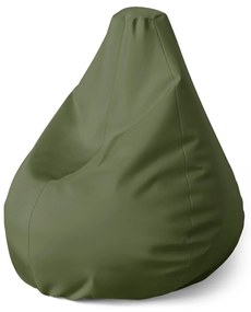 Sablio Sedací vak Pear Vojenská zelená - 70 x 70 x 95 cm