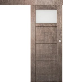 posuvné interiérové dveře na stěnu vasco doors PORTO model 2 Průchozí rozměr: 70 x 197 cm, Orientace dveří: Levé dveře, Dekor: Dub rustikální